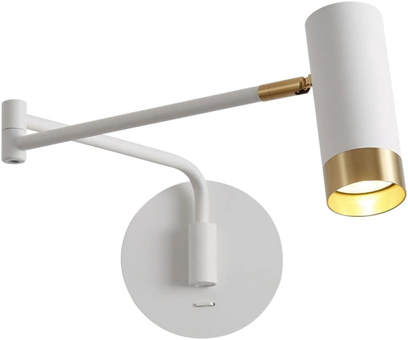 Swing Arm Wall Light Modern Hardwired Sconce with Switch, Adjustable ...