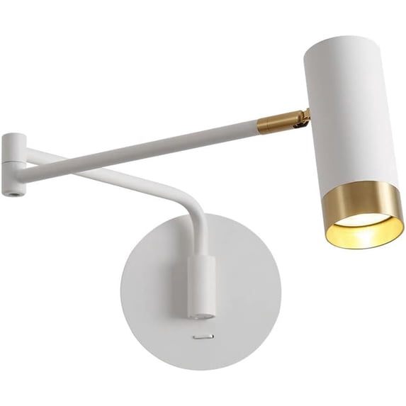 Swing Arm Wall Light Modern Hardwired Sconce with Switch, Adjustable ...