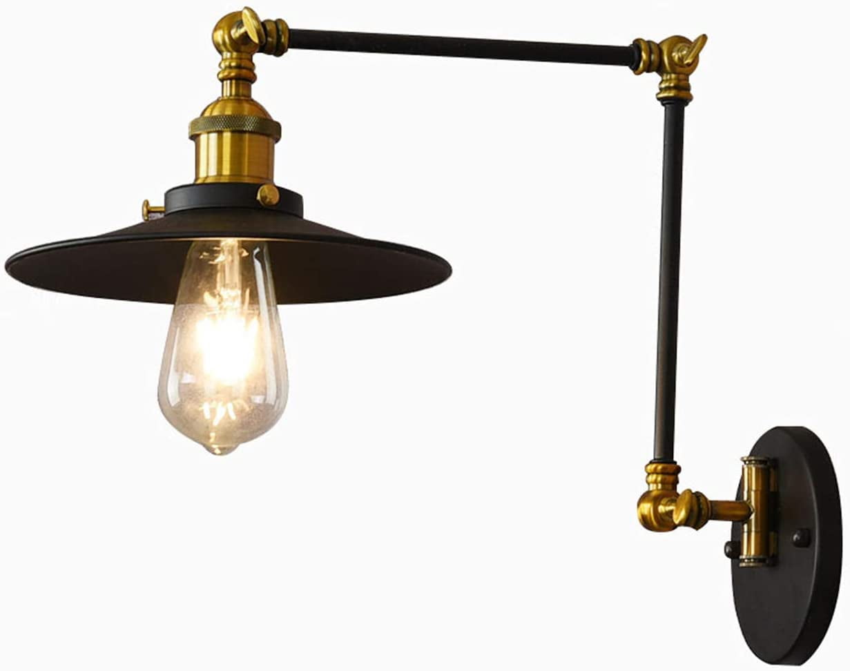 Swing Arm Wall Sconce, Industrial Multi-Directional Adjustable Wall ...