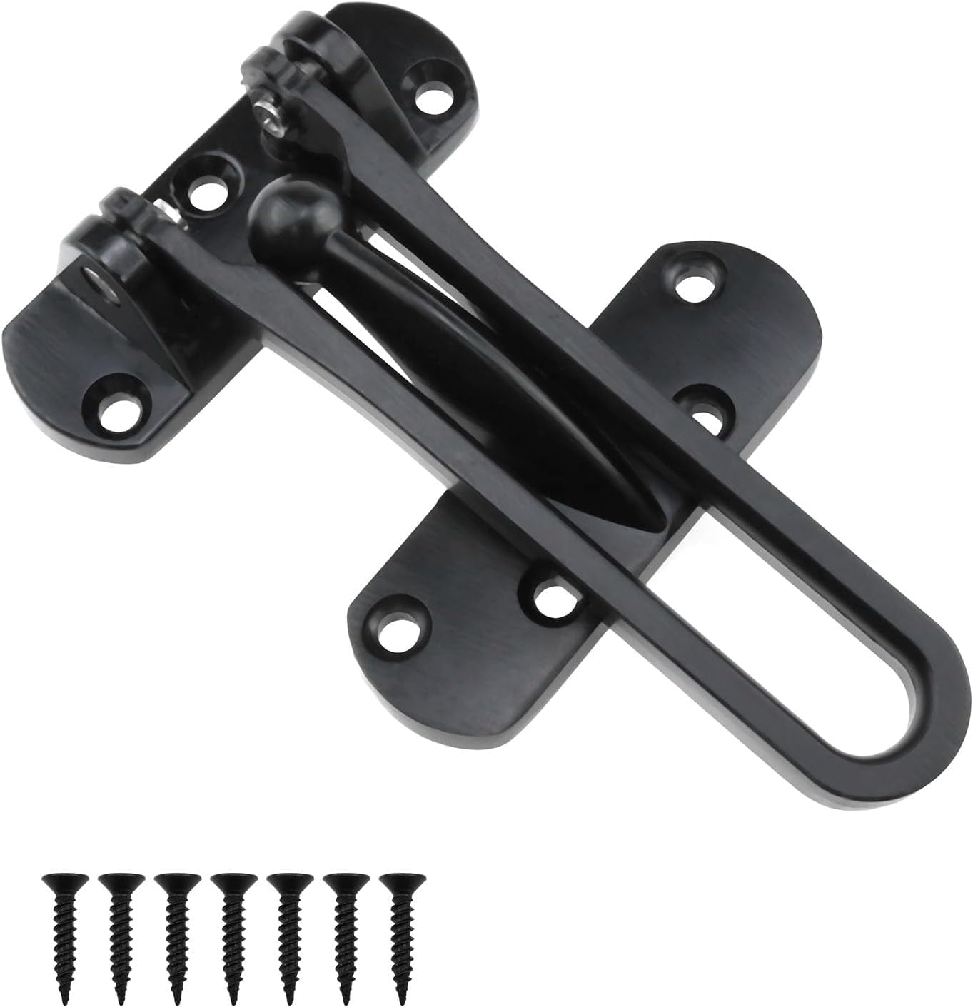 Swing Bar Door Lock Black Security Swing Bar Door Guard Lock Screws ...