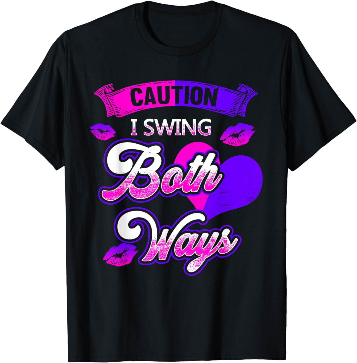 Swing Both Ways LGBTQ Bisexual Rainbow Flag Pride Month T-Shirt ...
