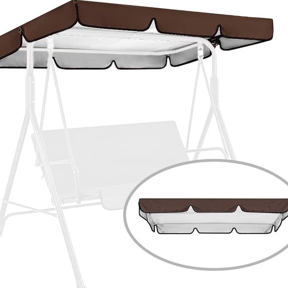 Swing Canopy Replacement Cover Waterproof Sunshade Porch Swing Canopy ...