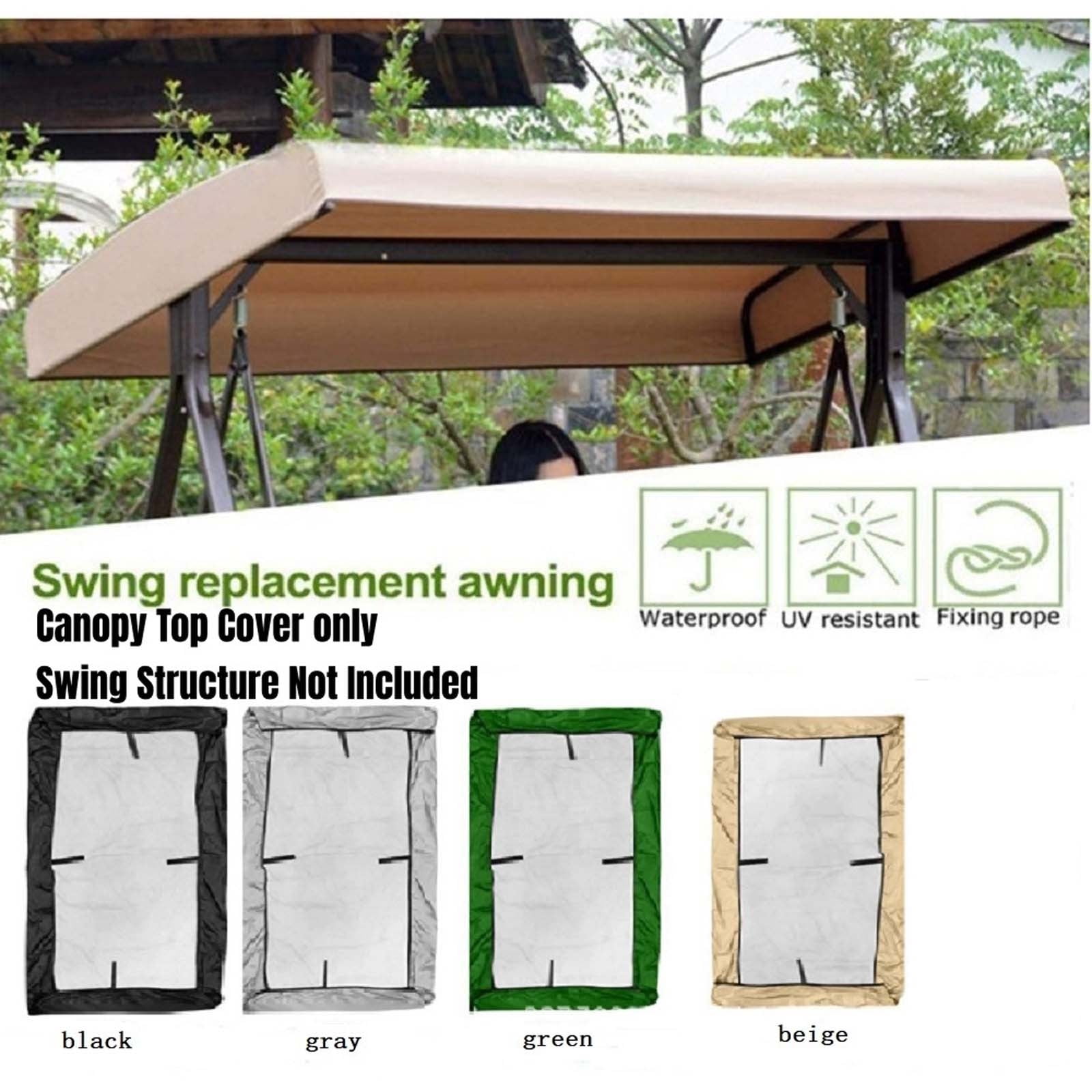 Swing Cover 75"x47"x9", Swing Chair Canopy Replacement 3 Seater Garden ...