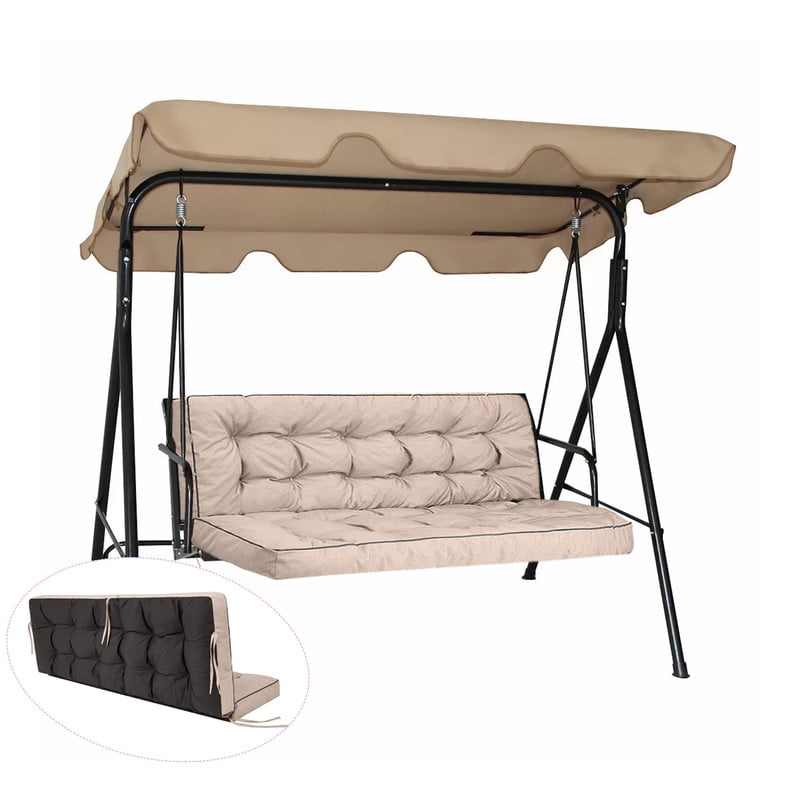 Swing Cushions 3 Seater Replacement, Waterproof Porch Swing Cushions ...