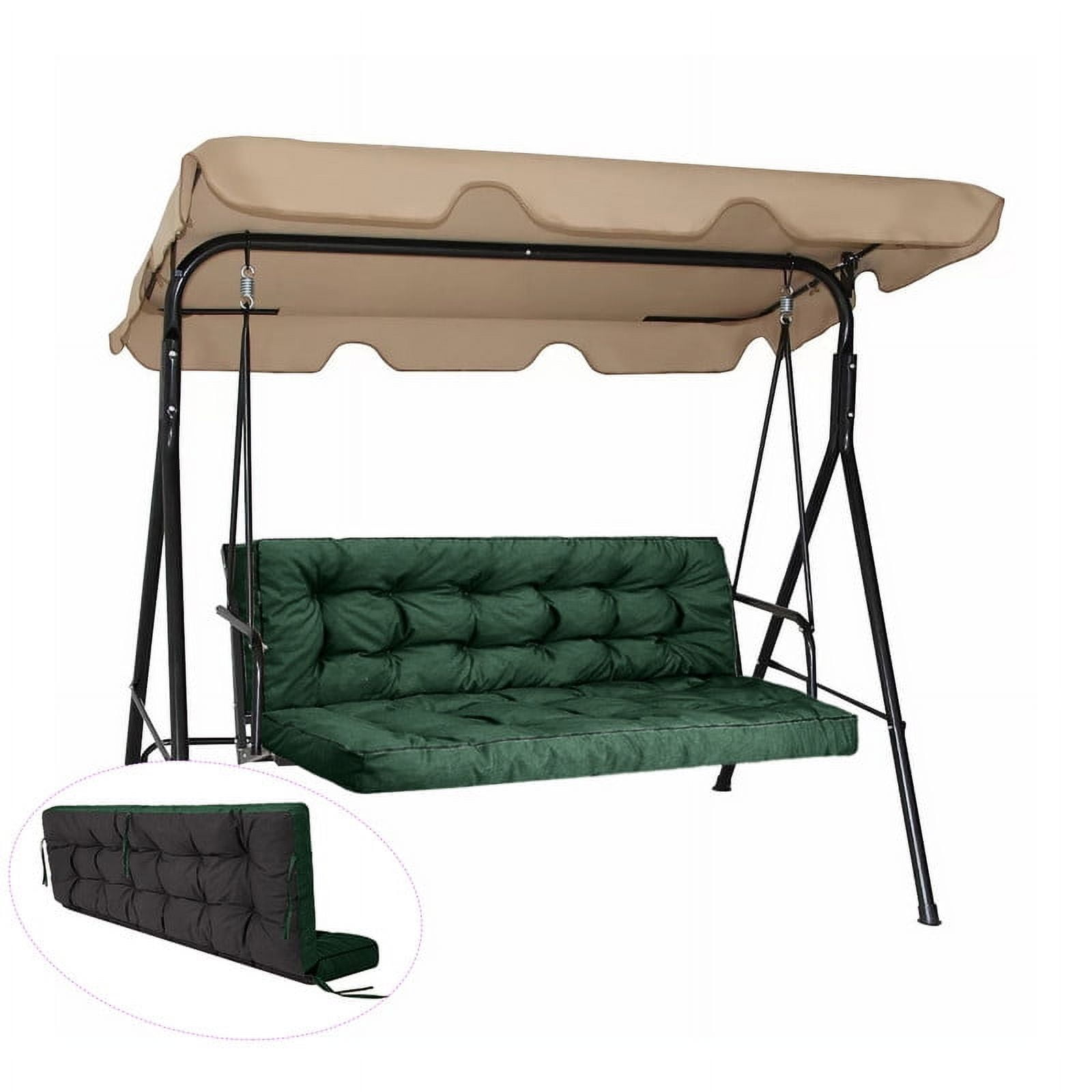 Swing Cushions 3 Seater Replacement, Waterproof Porch Swing Cushions ...