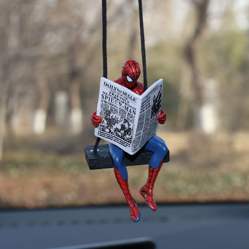 Swing Duck Series, Cartoon Spider-Man Car Rearview Mirror Pendant ...