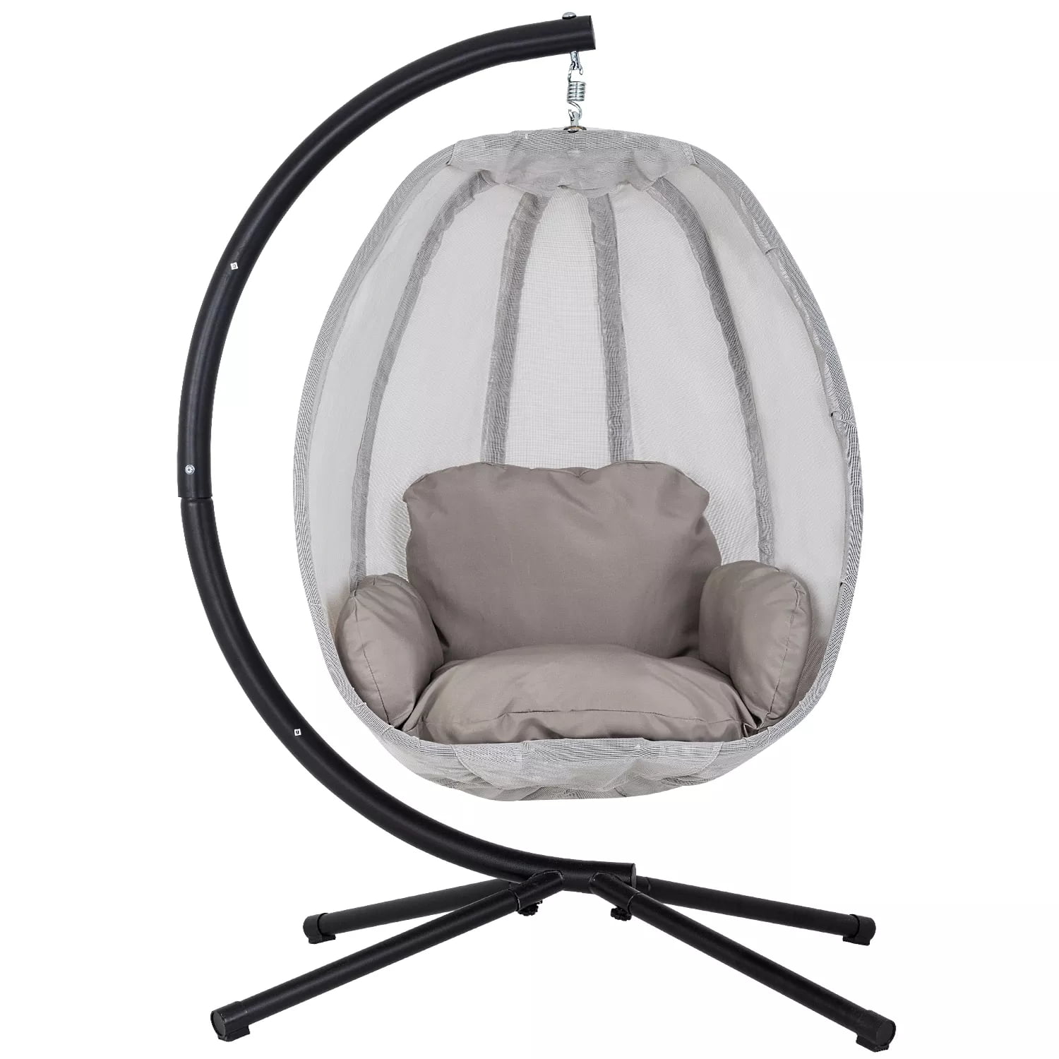 Swing Egg Chair With Metal Stand, Hanging Chair with Frame, Weather ...