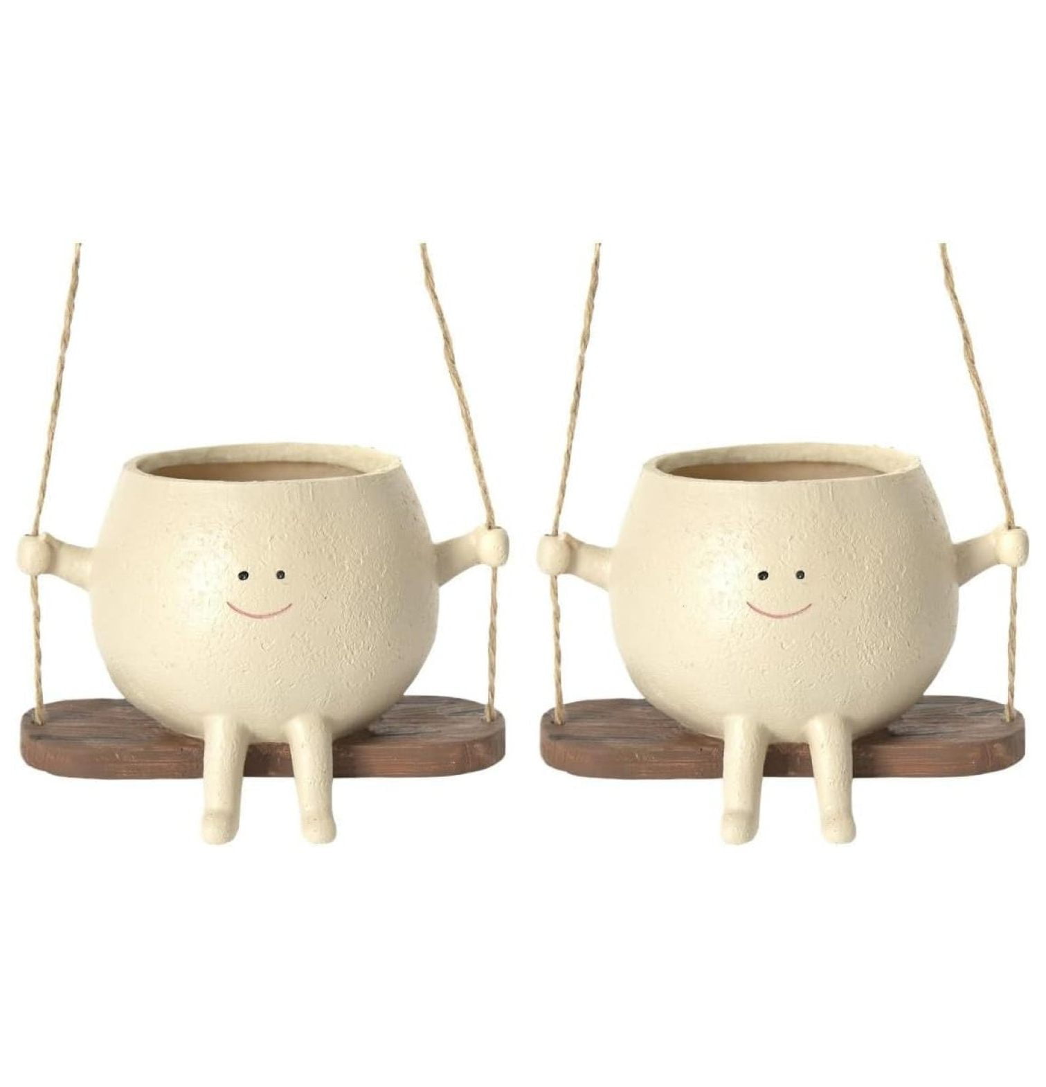Swing Face Plant Pots,Cute Pots for Plants Indoor Outdoor,Funny Smile ...
