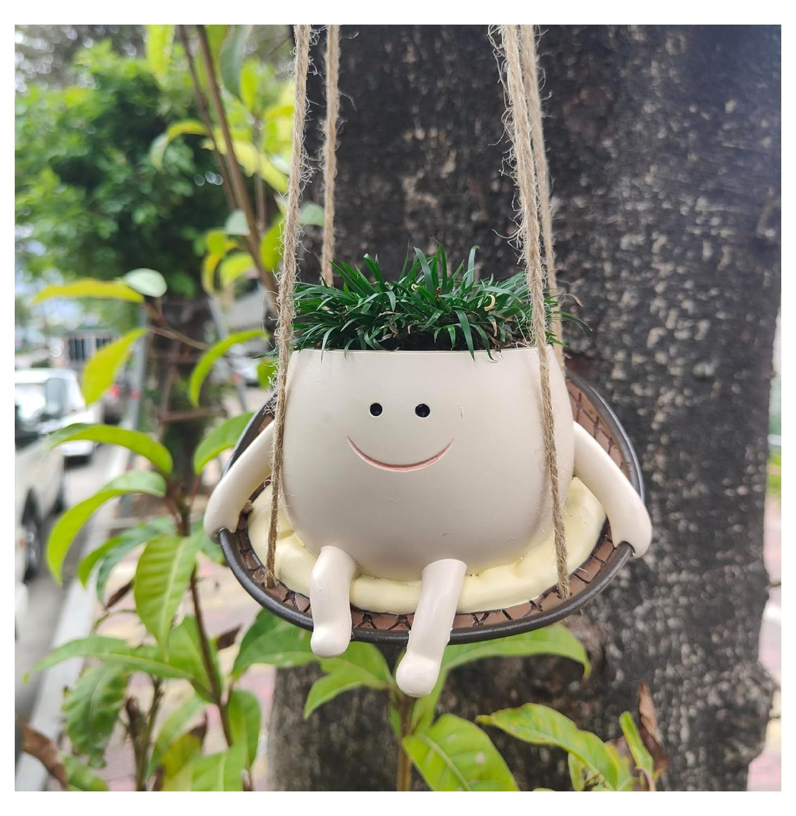 Swing Face Planter Pots,Hanging Planters for Indoor Plants,Gardening ...