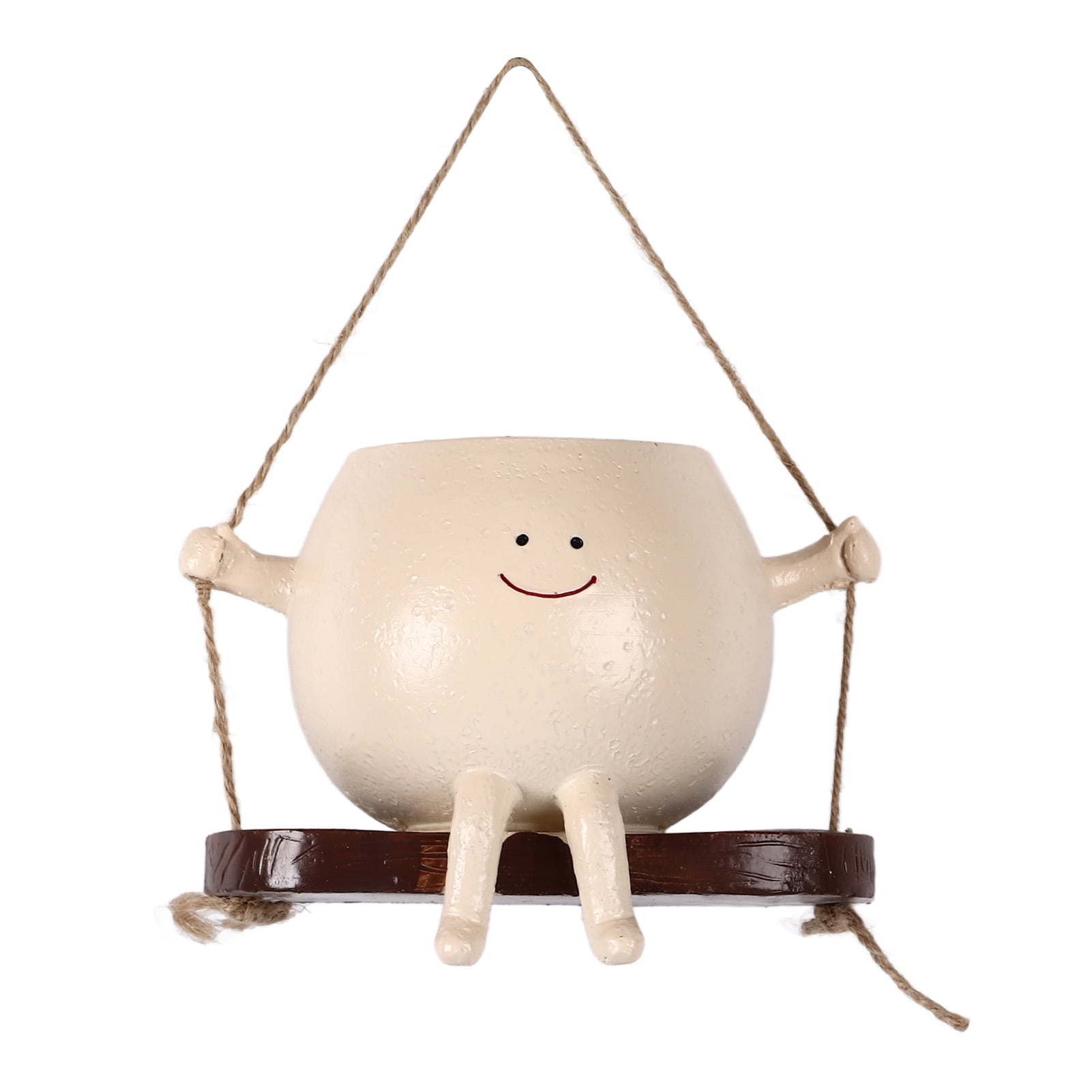 Swing Face Planter Resin Wall Hanging Head Planter Smiling Face ...