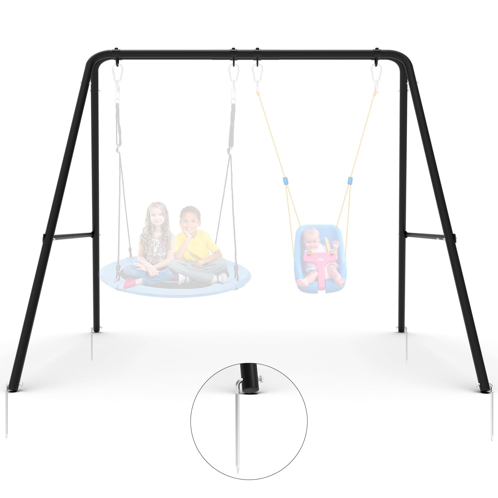 G TALECO GEAR Outdoor Swing Stand for 2 People, Heavy Duty Metal A ...