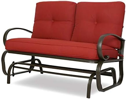 Swing Glider Bench Outdoor Cushioed 2 Person Rocking Chair Garden ...