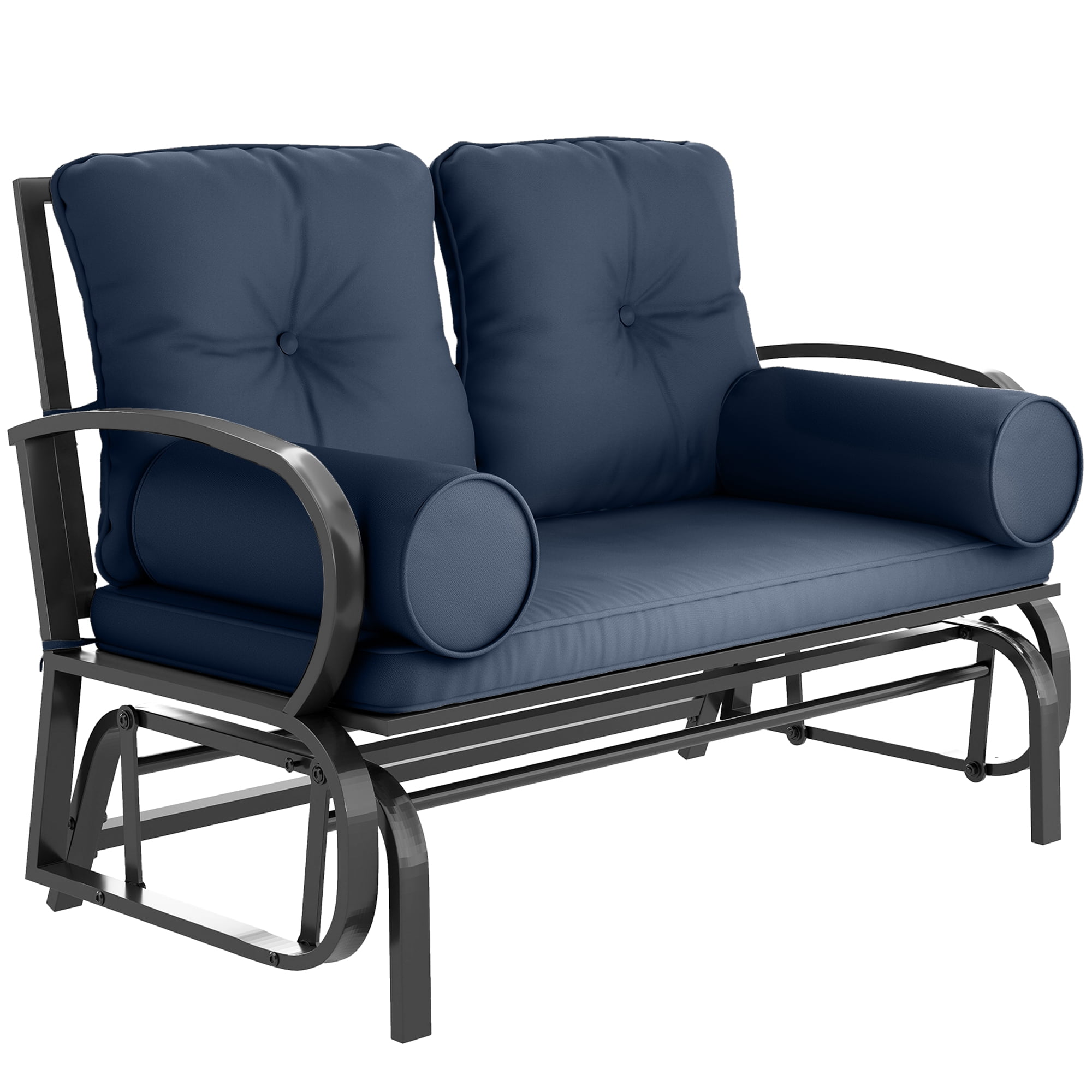 Swing Glider Rocking Chair, Double Patio Bench, 2 Person Loveseat with ...