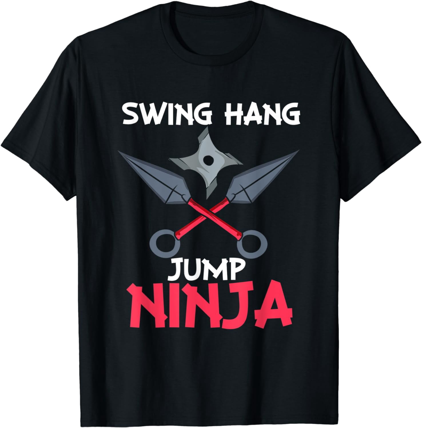 Swing Hang Jump Ninja I Kids Ninja T-Shirt - Walmart.com