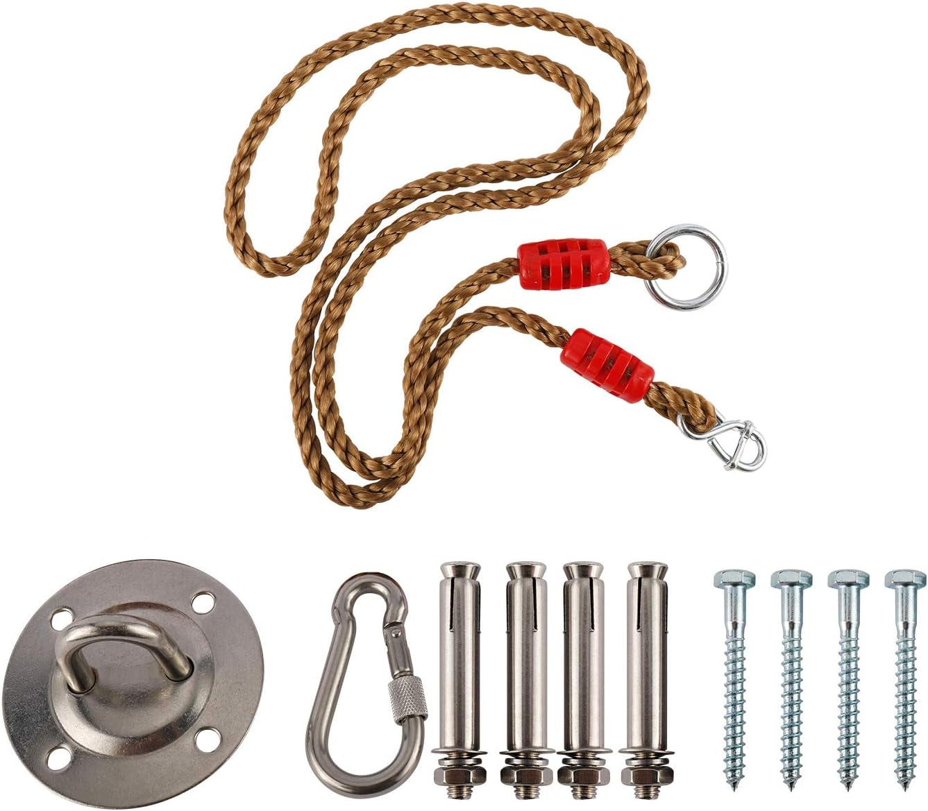 Swing Har with 5.9FT Length Nylon Rope and Hardware Kit Hammock Hanging ...