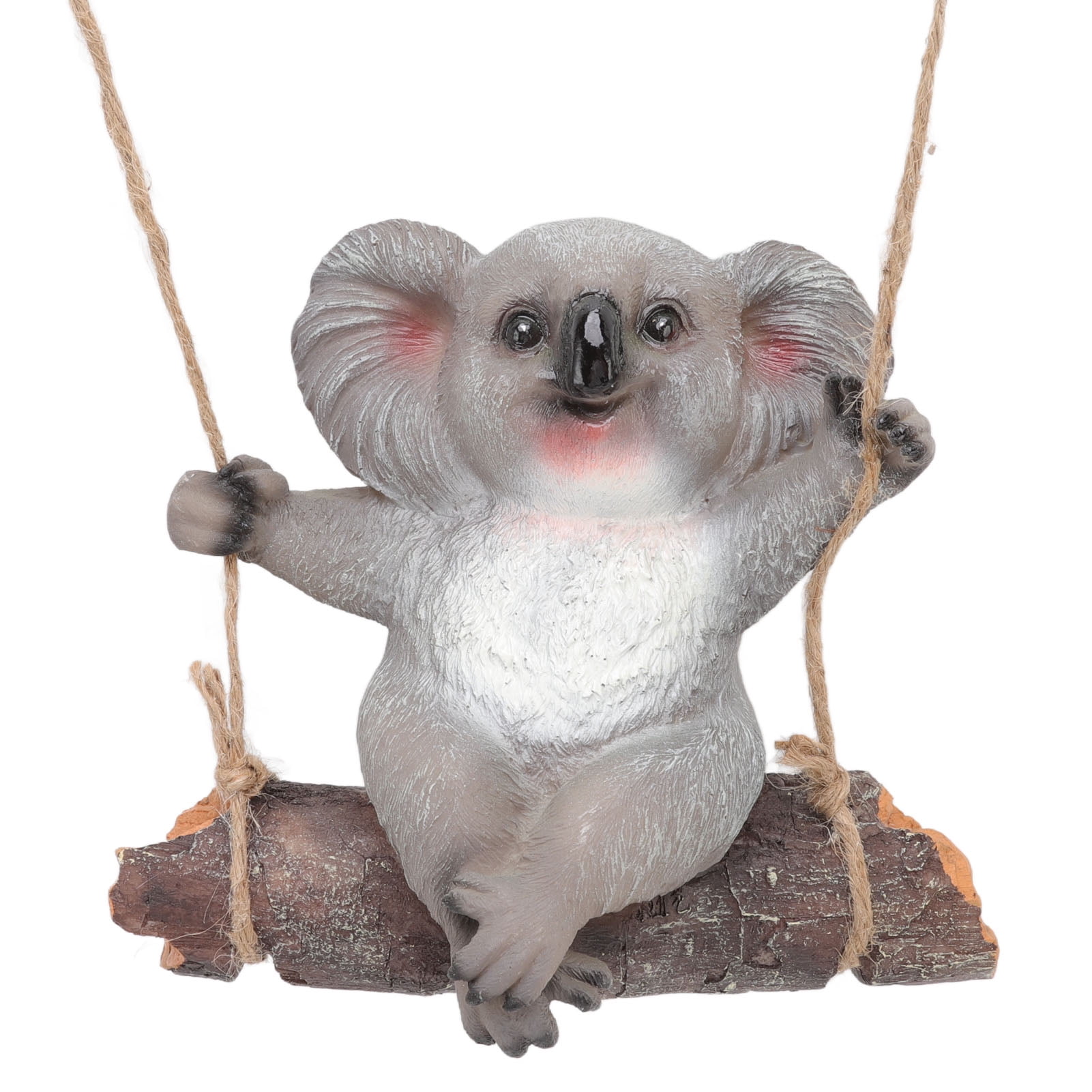 Swing Koala Sculpture Cartoon Synthetic Resin Animal Statues Decoration ...