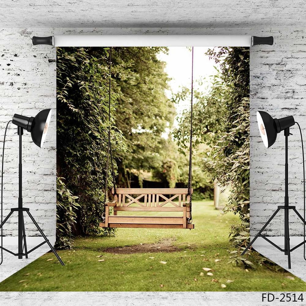Swing Lawn Tree Photography Background Vinyl Cloth Photo Backgrounds ...