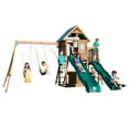 Swing-N-Slide Willows Peak Deluxe Wooden Backyard Swing Set with Two ...