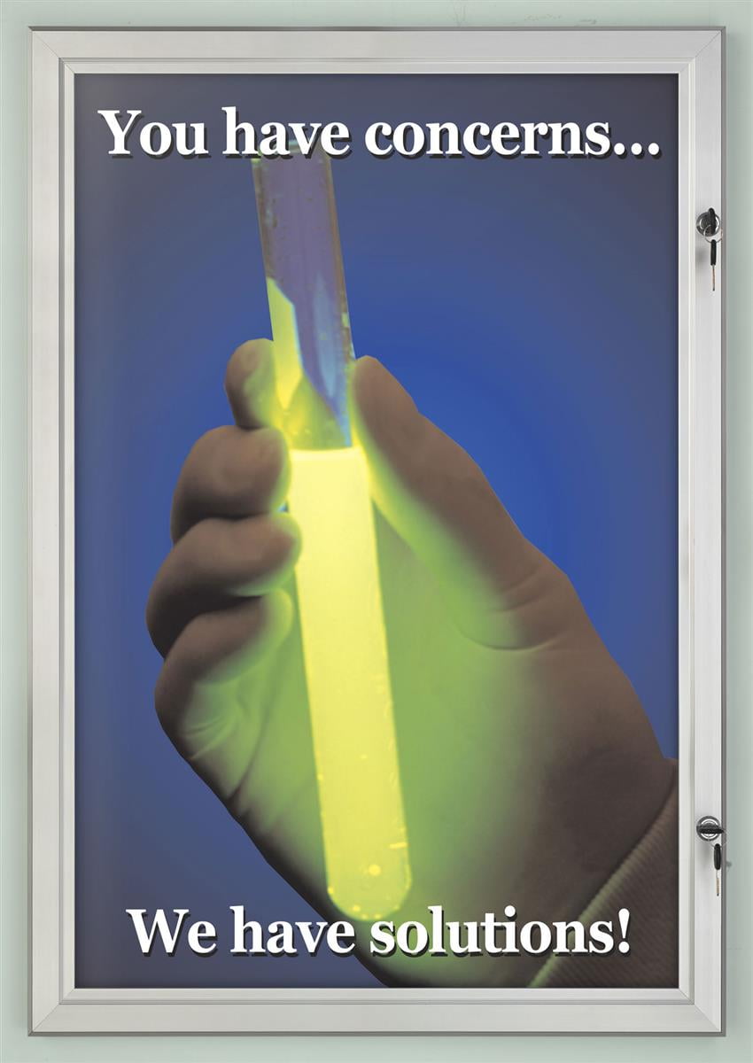 Swing Open Poster Frames for 24x36 Prints, Exterior Rated Sign Holders ...
