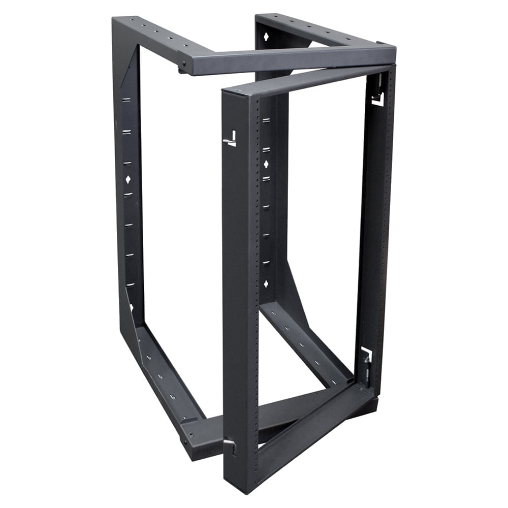 Swing-Out Open Frame Wall Rack, 25U, 4' x 24"D, Black - Walmart.com