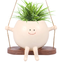 Swing Face Planter Pot Hanging Small Swinging Plant Pot Swinging ...