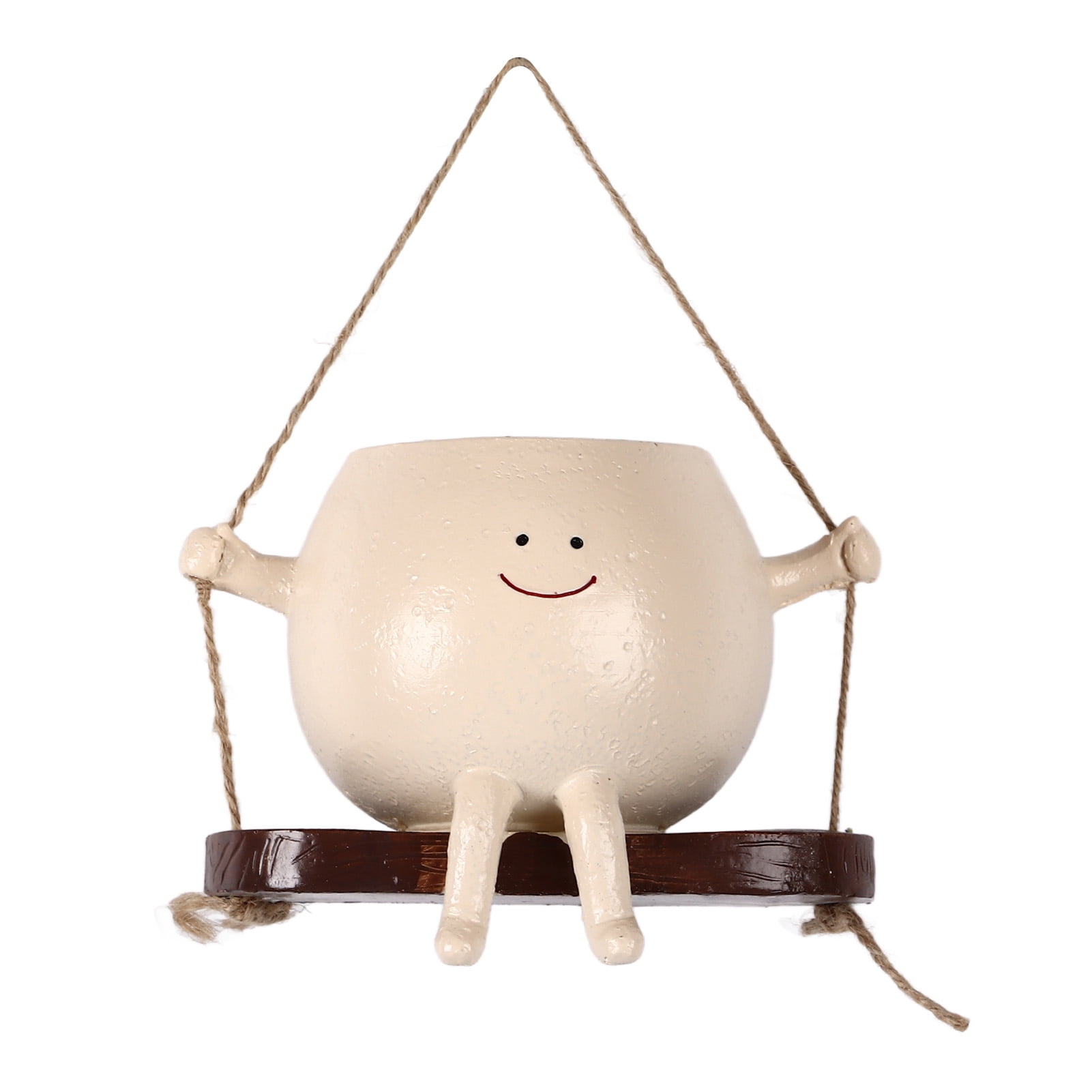 Swing Planter Resin Wall Hanging Head Planter Smiling Face Succulent ...