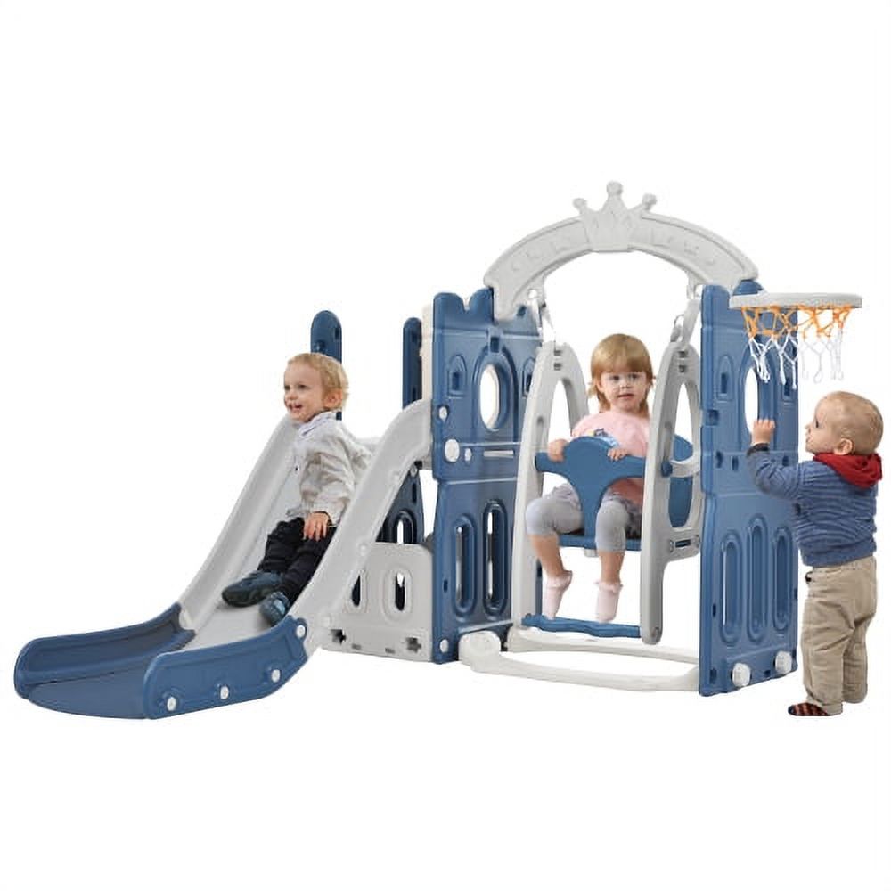 Swing Playset for Kids, ZPL 5 in 1 Toddler Slide and Swing Set , Kids ...