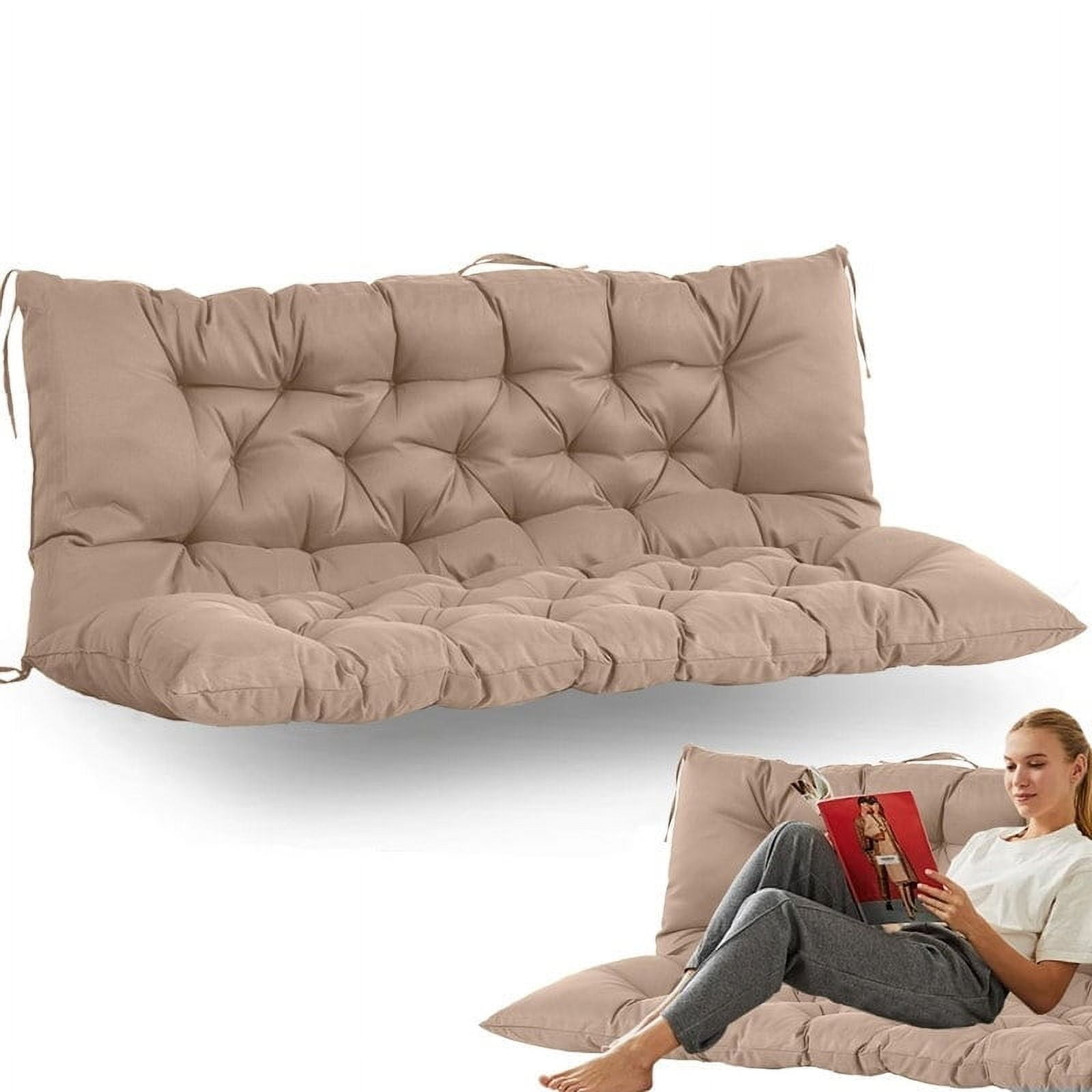 Swing Replacement Cushion, Outdoor Bench Cushions with Backrest Thicken ...