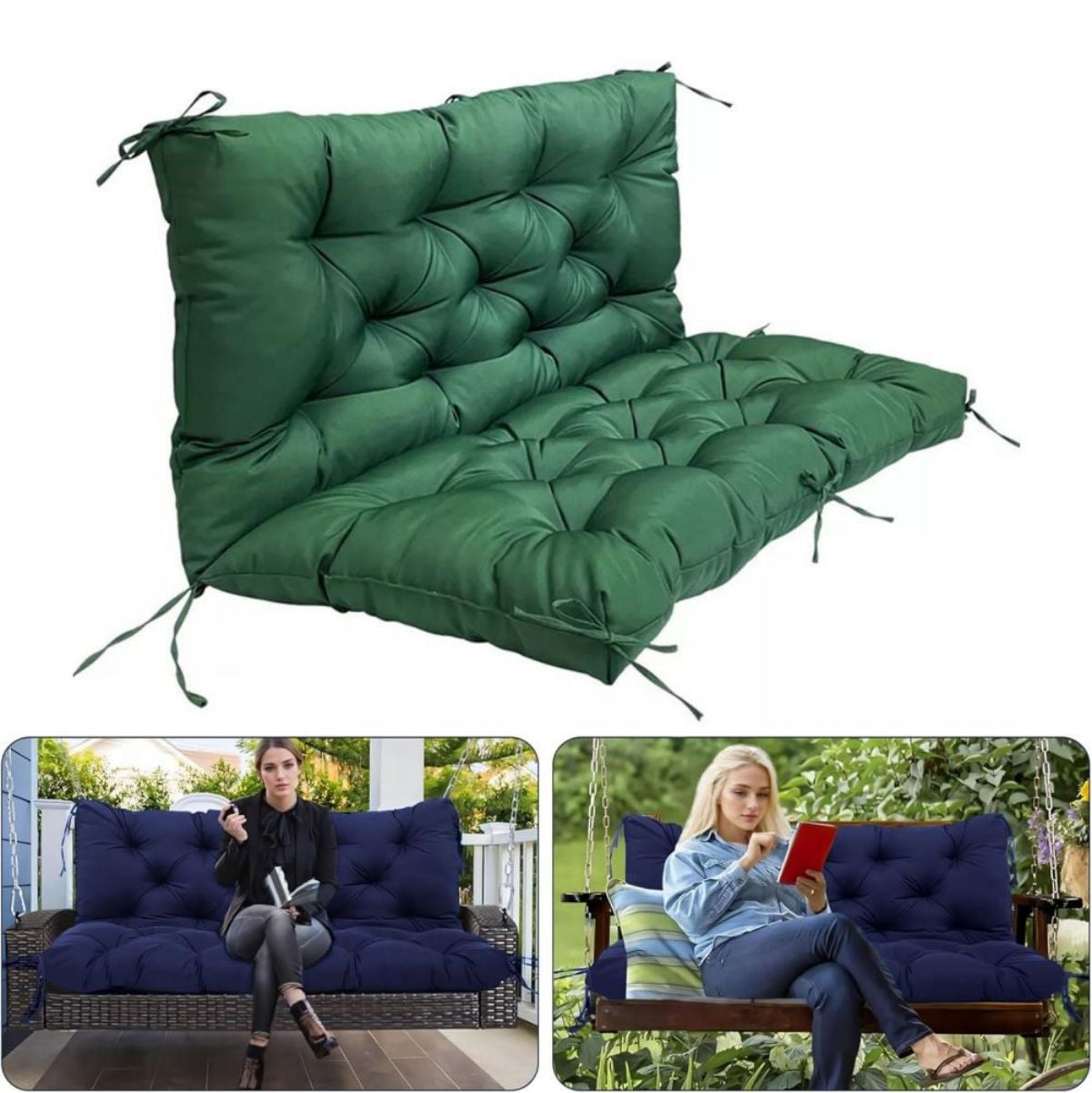 Swing Replacement Seat Cushions, 3 Seat Porch Swing Cushion Replacement ...