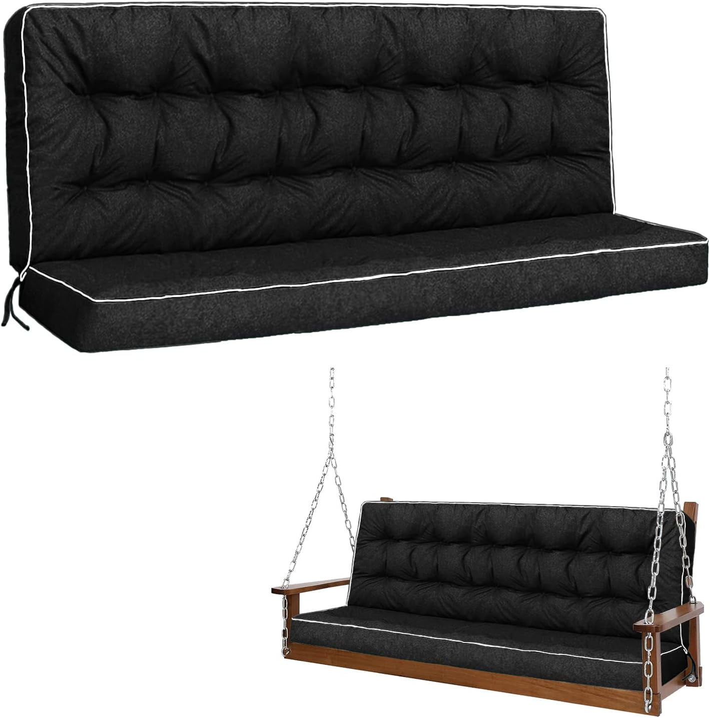 Swing Replacement Seat Cushions, Porch Swing Cushions 55 x 40 with ...