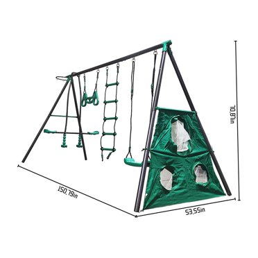 HOMEFUL Children Dome Climber, 6.8ft Playground Kids Swing Set Climbing ...