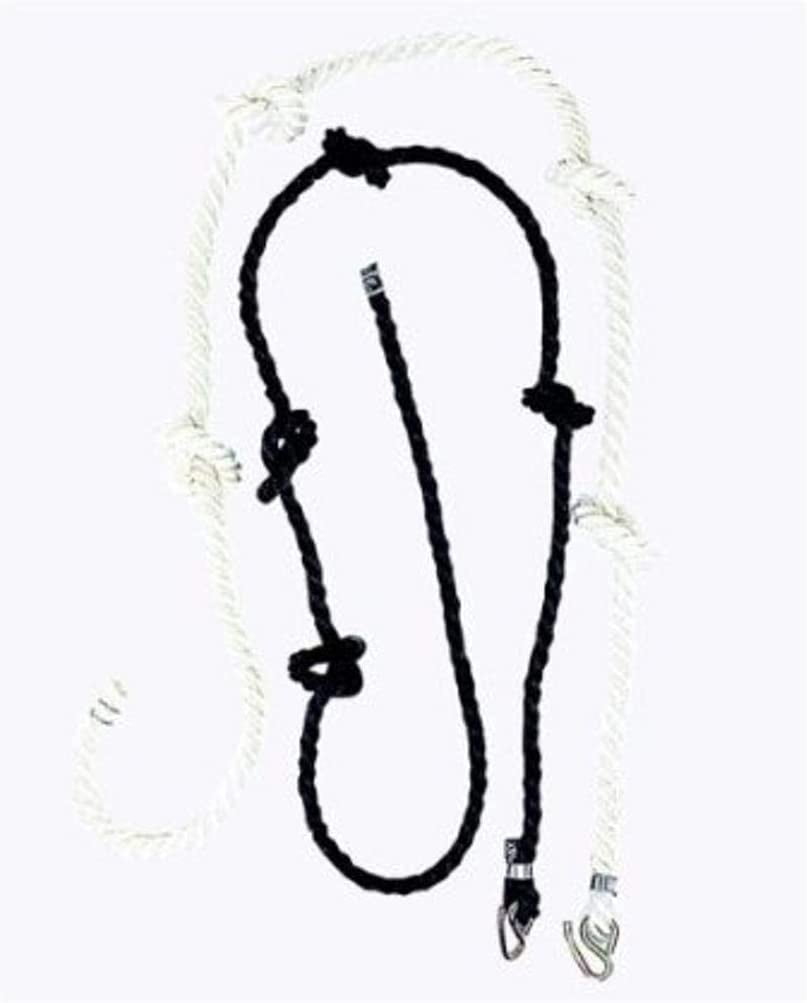 Swing Set Stuff 3/4" Knotted Climbing Rope (Black) with SSS Logo ...