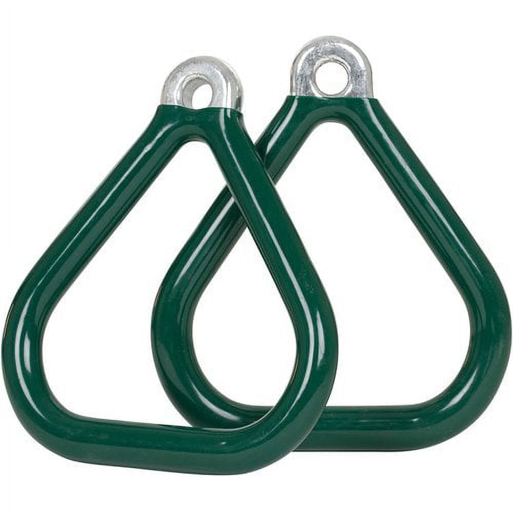 Swing Set Stuff Commercial Coated Triangle Trapeze Rings (Green) Pair ...