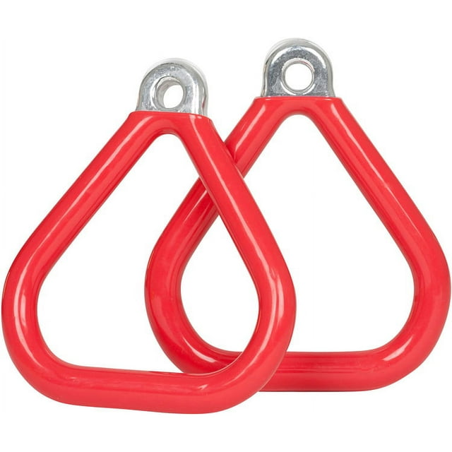Swing Set Stuff Inc. Commercial Coated Triangle Trapeze Rings (Red ...