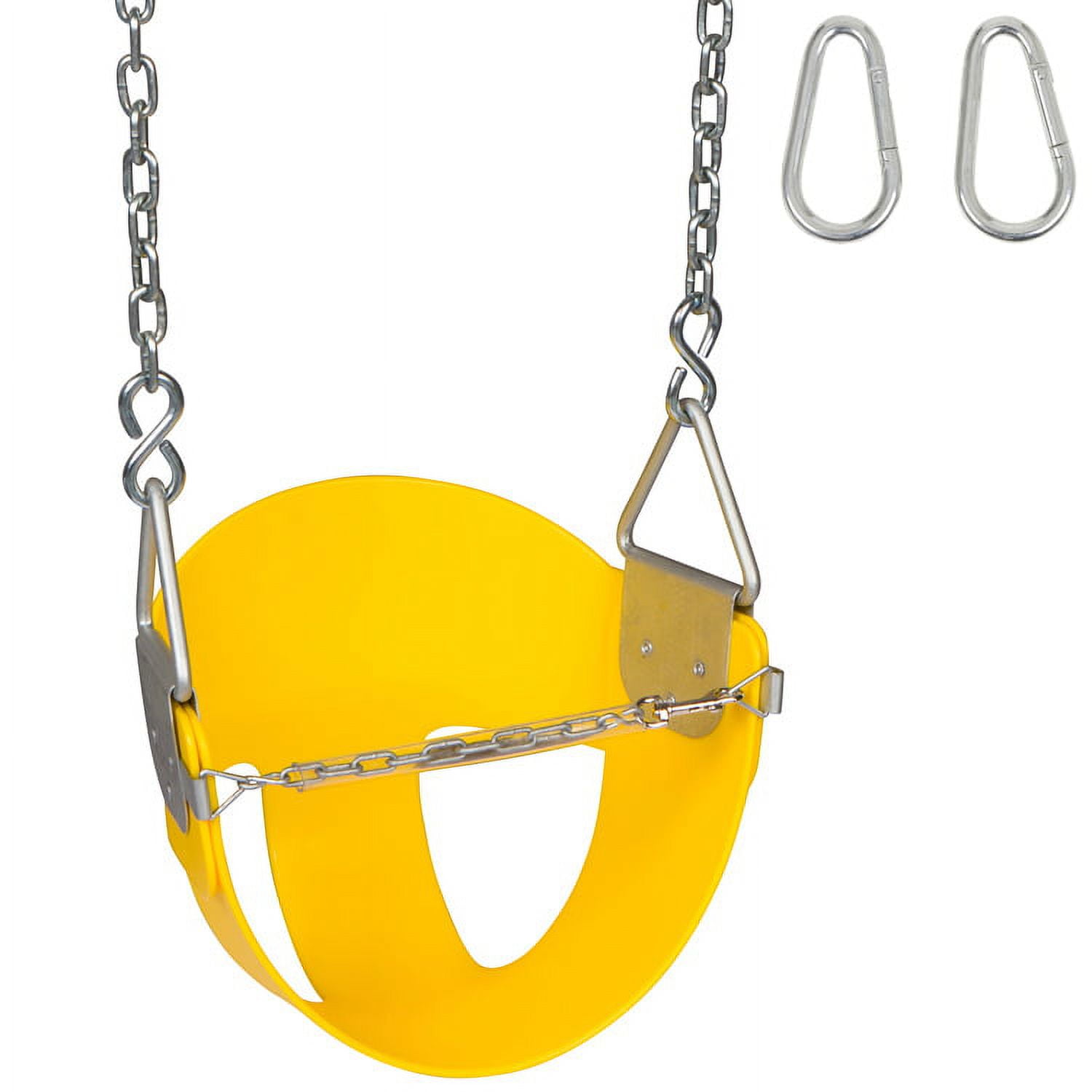 Swing Set Stuff Inc. Highback Half Bucket with Chains and Hooks (Yellow ...