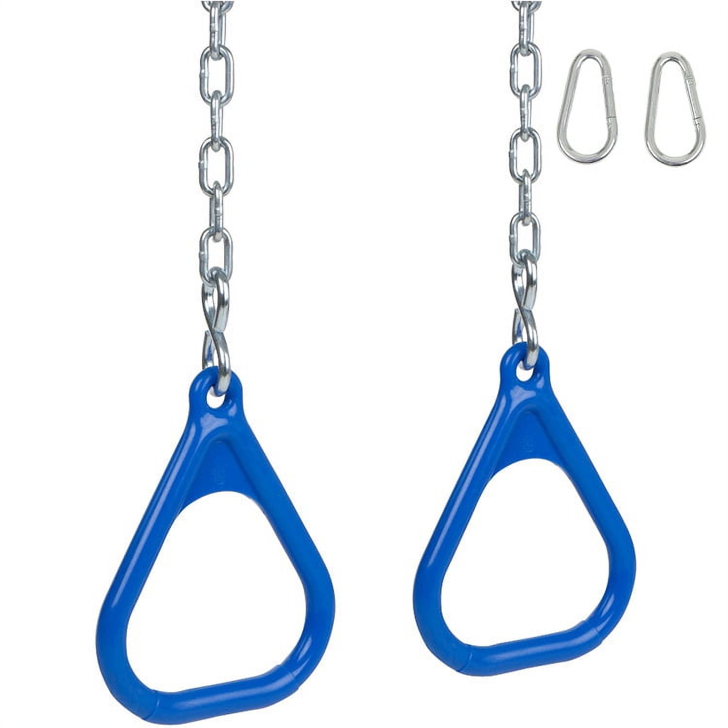 Swing Set Stuff Inc. Trapeze Rings with Chains (Blue) - Walmart.com