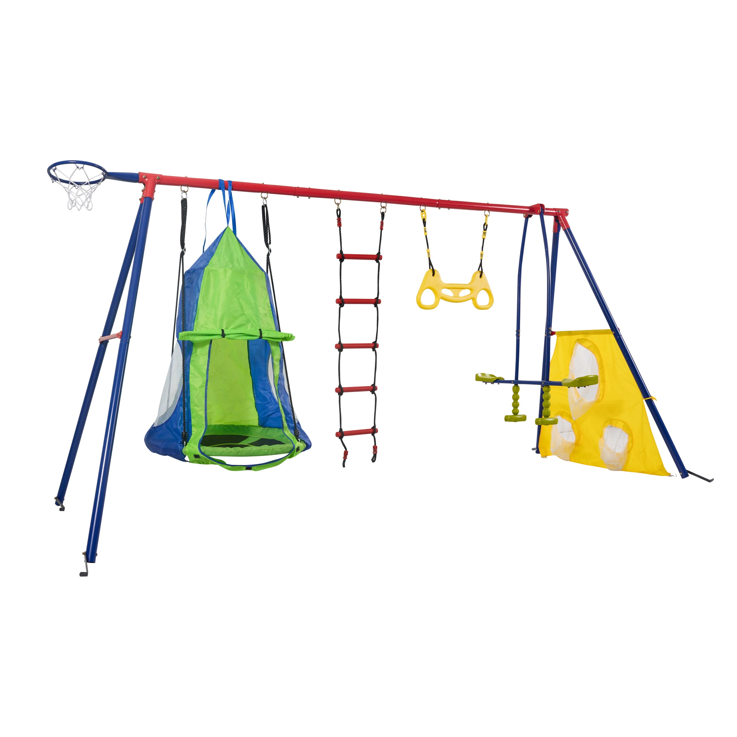 Swing Sets For Backyard, 550lbs A-Frame Metal Swing Stand With ...