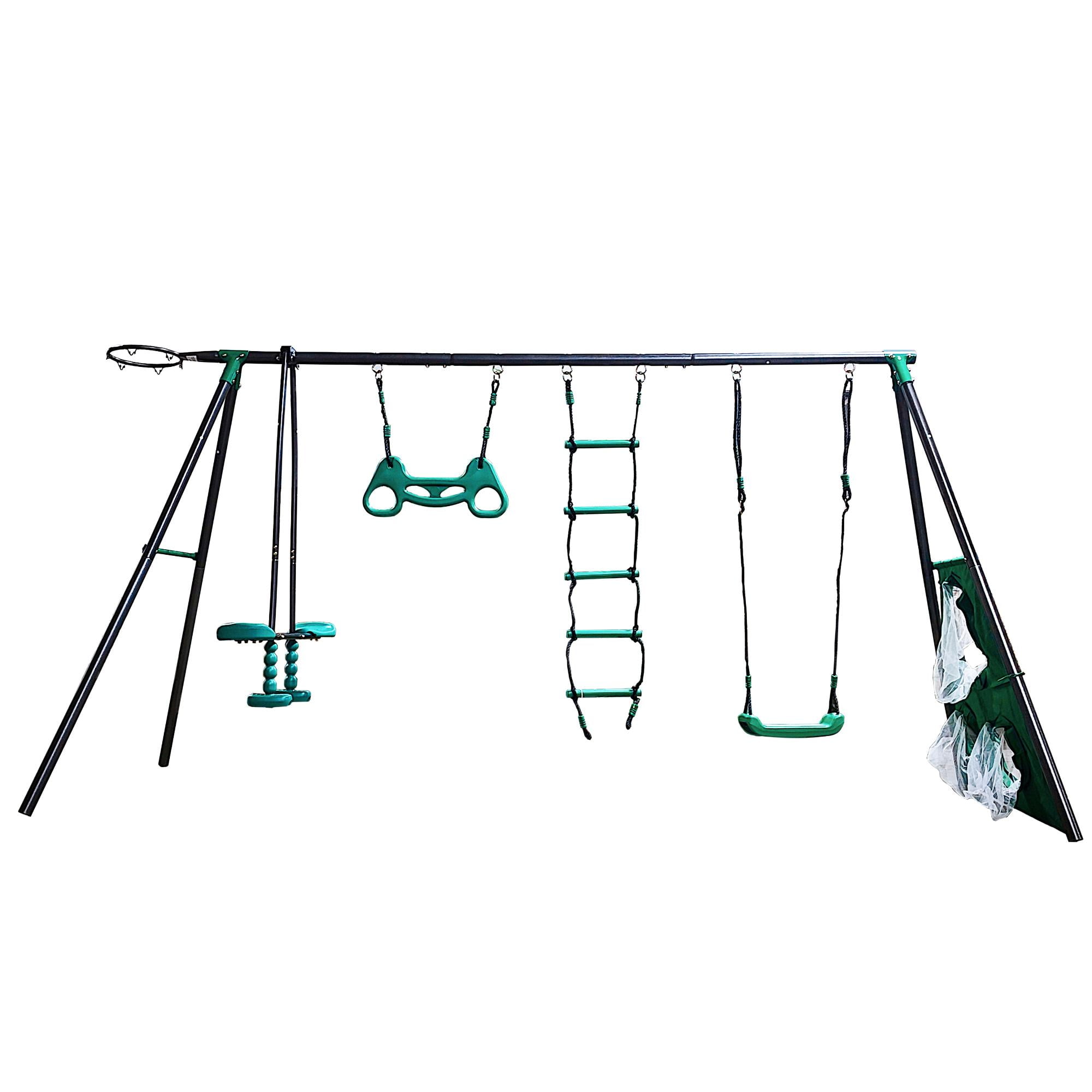 DSstyles Swing Sets for Backyard Function Swing Set with Face To Face ...