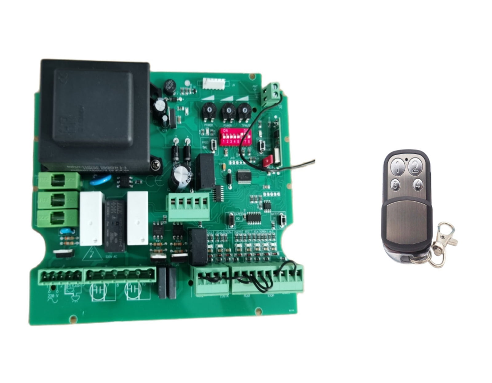 Swing/Sliding Gate PCB 220v AC 433 Mhz NC Model For Double Motor Swing ...