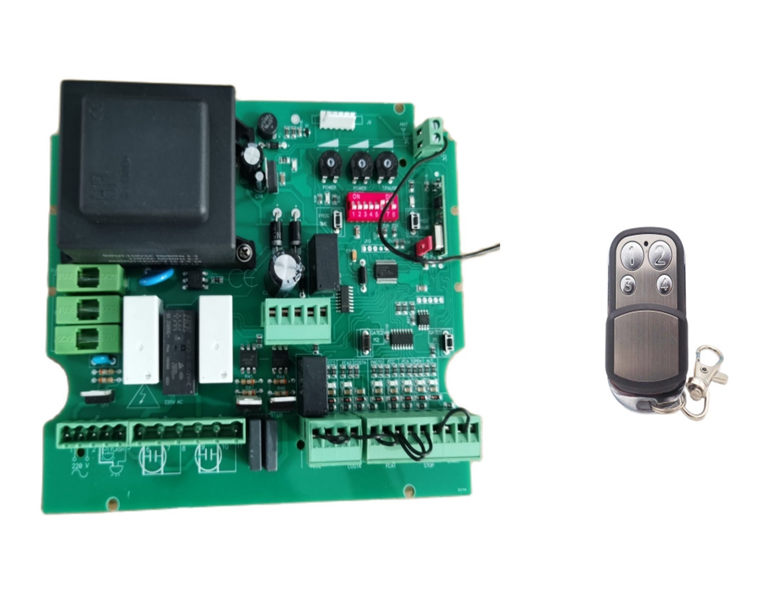 Swing/Sliding Gate PCB 220v AC 433 Mhz NC Model For Double Motor Swing ...