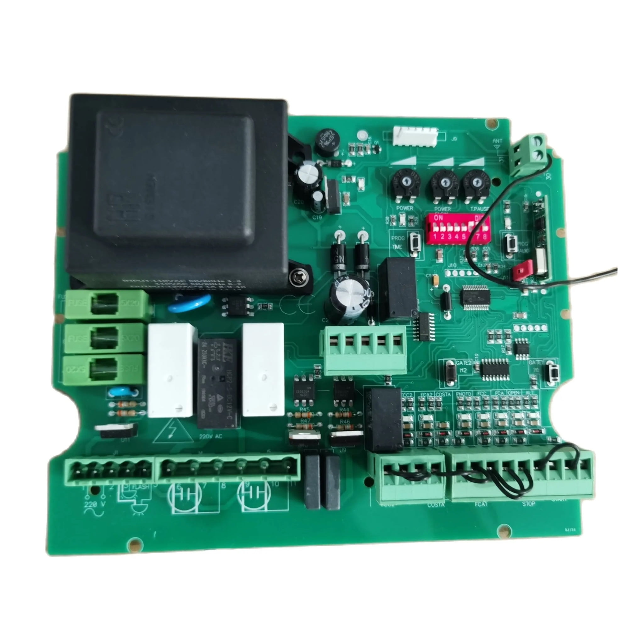 Swing/Sliding Gate PCB 220v AC 433 Mhz NC Model For Double Motor Swing ...
