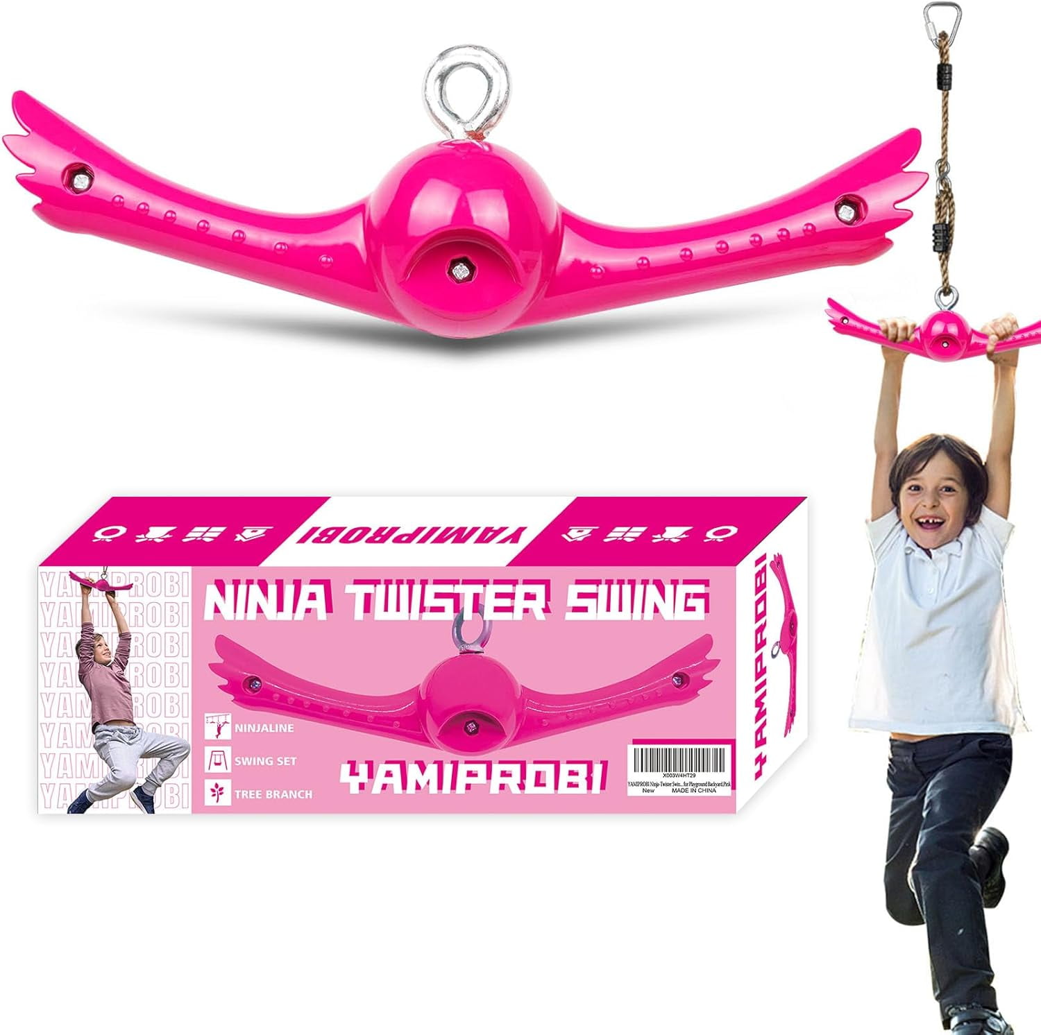 Swing Spins Set: 360° Handle Twist-Spin Flips Toy - Slackline ...