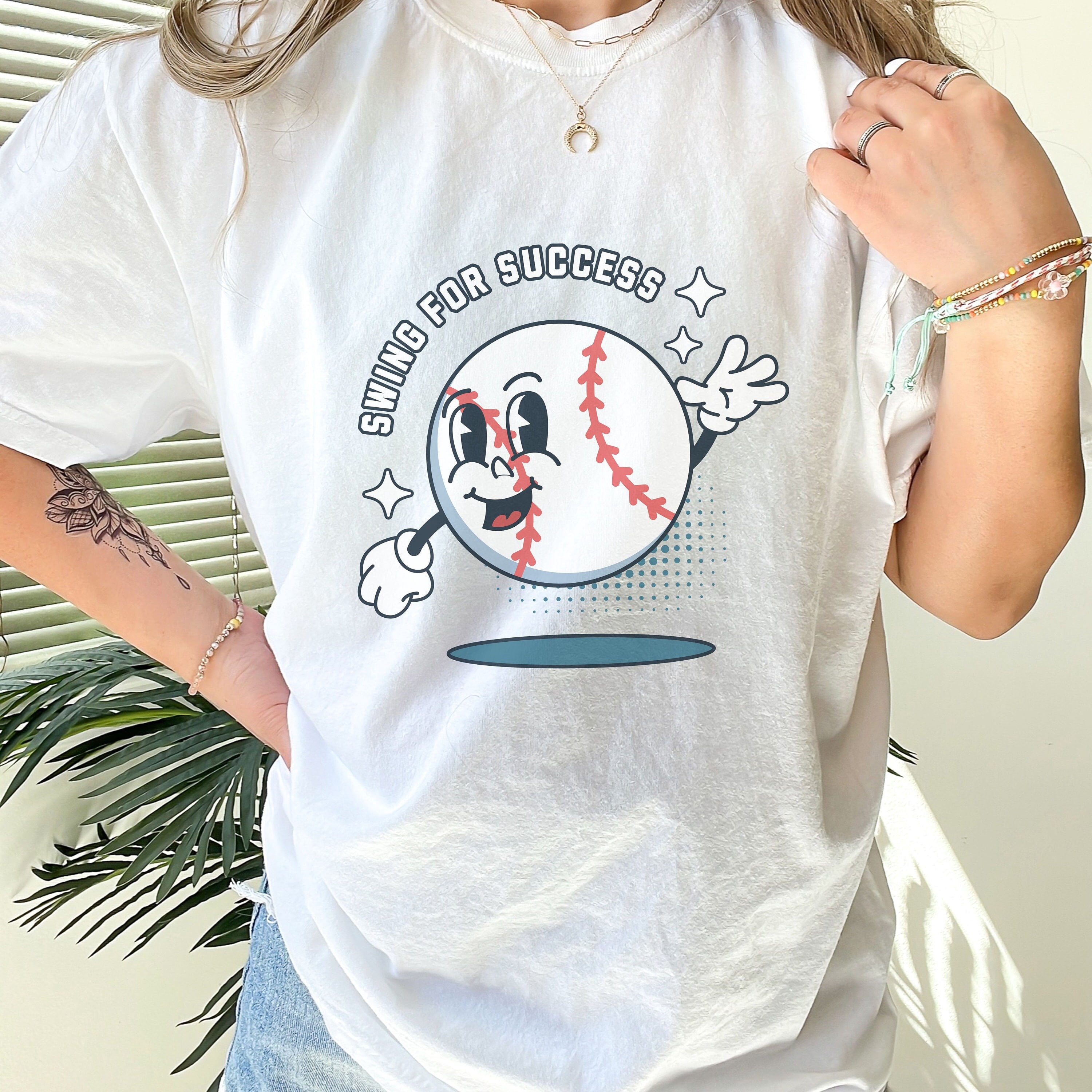 Swing for Success Baseball Comfort Colors Shirt, Unisex Family Baseball ...