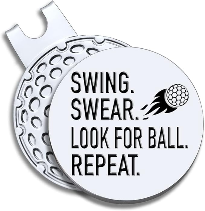Swing Swear Look for Ball Repeat Golf Ball Marker with Magnetic Hat ...