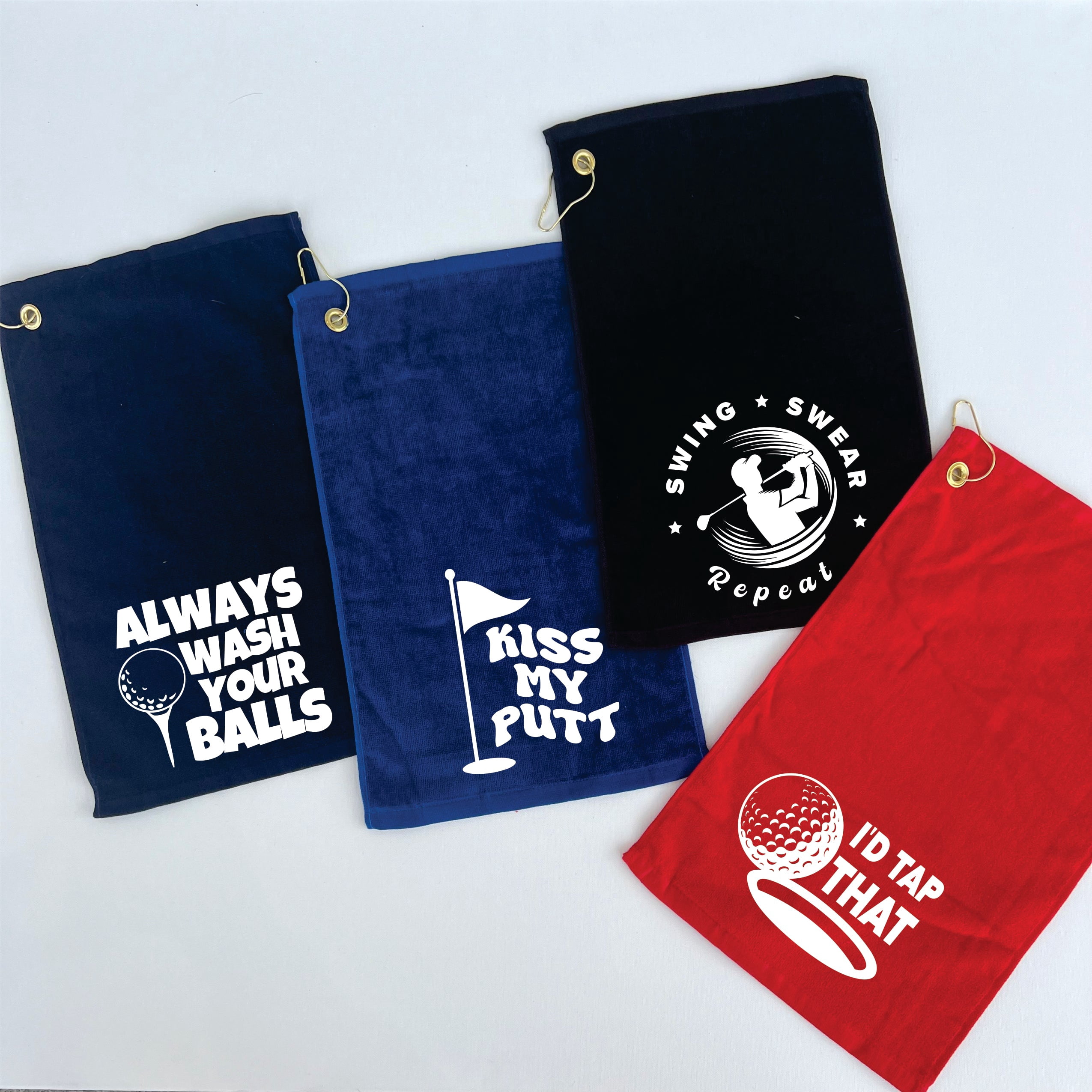 Swing Swear Repeat Funny Golf Towel | Perfect Gift for Golfing Dads ...