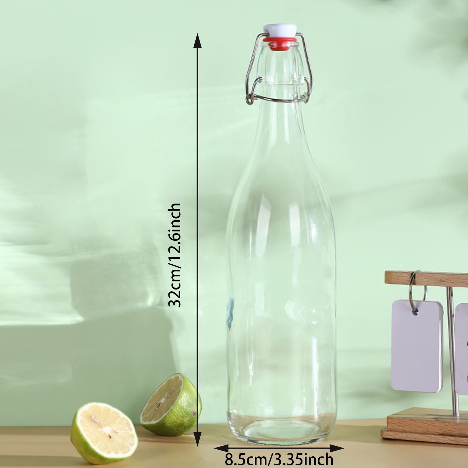 Swing Top Glass Bottles with Reusable Silicone Sealing Caps for ...