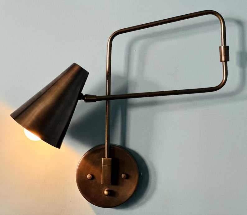 THE NAUTICAL DECOR Modern Swing Antique Corded Electric Wall Sconces ...