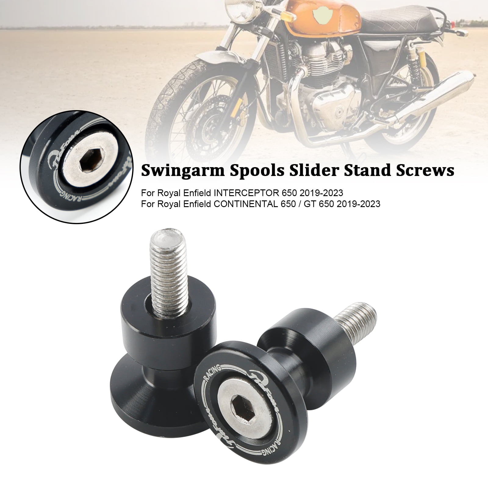 Swingarm Spools Slider Stand Screws For KAWASAKI NINJA SUZUKI GSX-S CBR ...