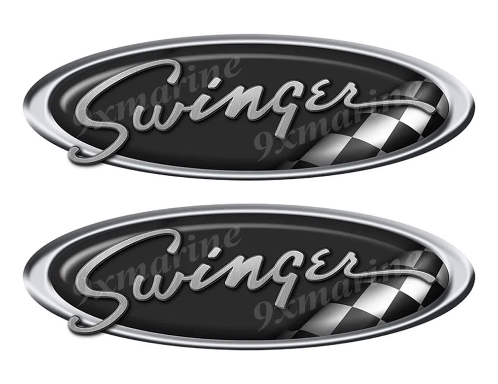 Swinger Boat Classic Racing 10" long Stickers - Walmart.com
