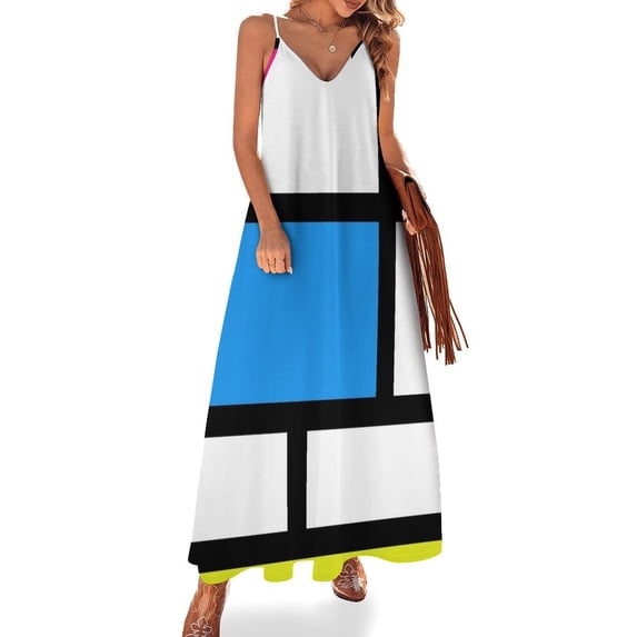 Swinging 60s Mondrian Mod Sleeveless Dress elegant women's dresses for ...